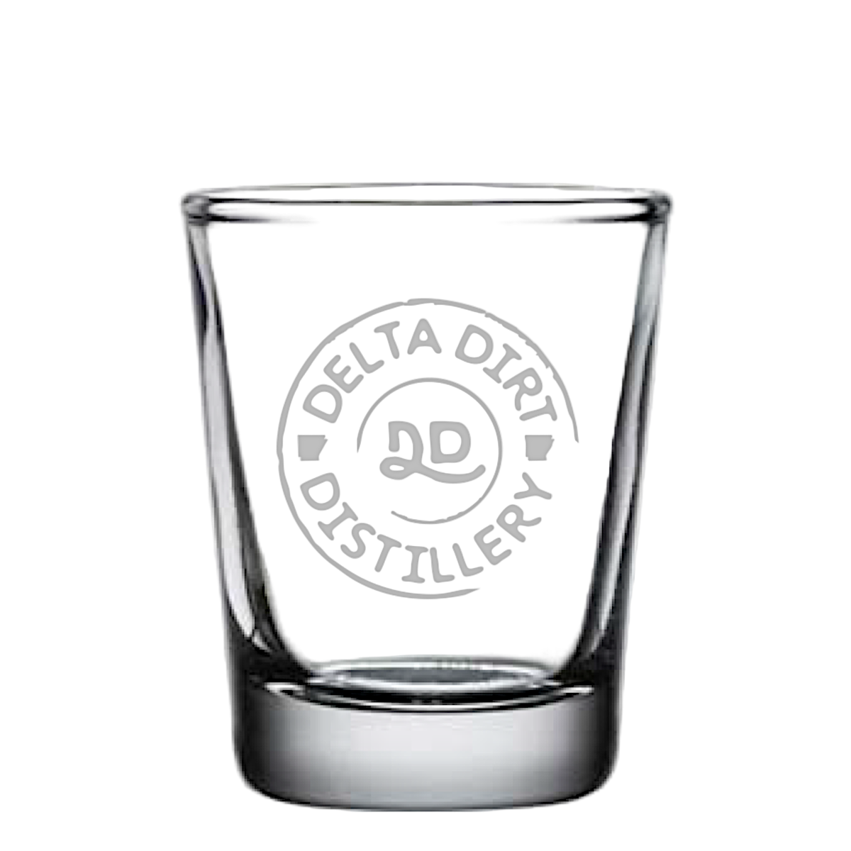 Engraved Shot Glass – Delta Dirt Distillery